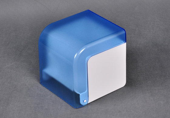 Transparent  Blue Plastic ABS Toilet Tissue Box for Home Bathroom