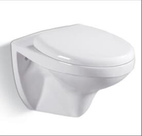 Bathroom Sanitary Ware Round Shape Wall Hanging Toilet ， P Trap Toilet