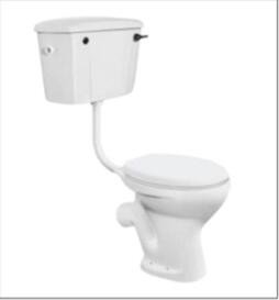 Drainage Ceramic Floor Standing P-trap Toilet , Family Two Piece Toilet