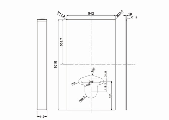 Glass Concealed Cistern With Top Button  Suit For Bathroom Sanitary Ware New Design