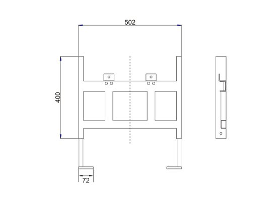 Plastic water tank,Wall Hung Toilet Hidden Cistern , Dual flush WC Concealed Cistern KDR-011H