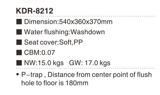 Bathroom Sanitary Ware Round Shape Wall Hanging Toilet ， P Trap Toilet