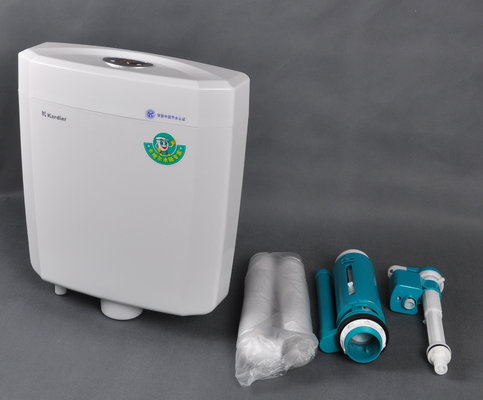 Squatting Pan / Toilet White Durable Dual Flush Tank with Push Valve