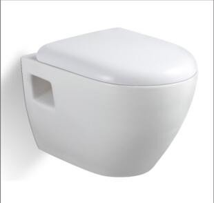 Round Shape British Ceramic Wall Hung Toilet For Bathroom Concealed Cistern