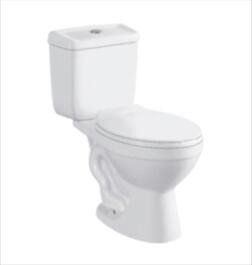 Water Saving Modern Ceramic Toilet Installing On Floor  Two piece Structure