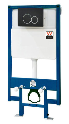 Modern Concealed Toilet Cistern , P-trap Wall Hung Toilet Cistern KDR-011T