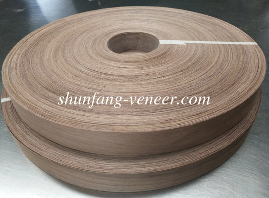 Fleeced Sanded American Black Walnut Edgebanding Veneer, 22mm x 200M/Roll, for Furniture Door and Panels supplier