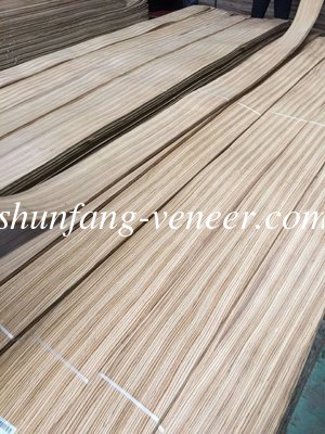 0.60mm Quartered Zebrano Decorative Wood Veneer for Furniture Architectural Woodworks and Designing supplier