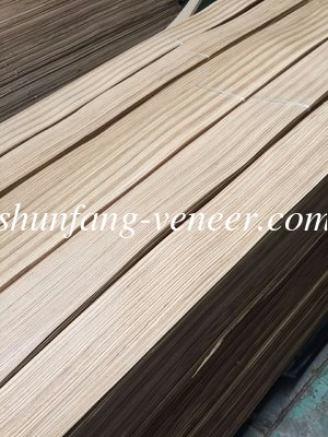 0.60mm Quartered Zebrano Decorative Wood Veneer for Furniture Architectural Woodworks and Designing supplier