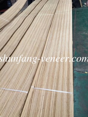 0.60mm Quartered Zebrano Decorative Wood Veneer for Furniture Architectural Woodworks and Designing supplier