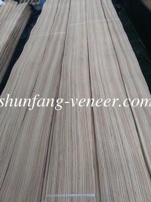 0.60mm Quartered Zebrano Decorative Wood Veneer for Furniture Architectural Woodworks and Designing supplier