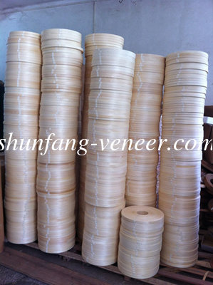 African Wenge Fleeced Sanded Real Wood Veneer Edgebanding, Veneer Edge Tape for Furniture Doors Veneered Panel supplier