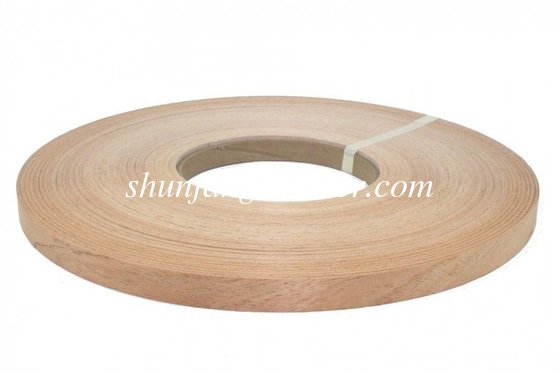 Fleece Backed Mahogany Wood Veneer Edgebanding, Edge Banding Veneer for Furniture Door and Veneer Panel supplier
