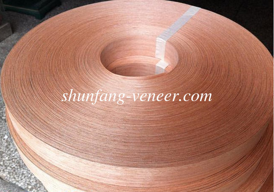 Fleece Backed Mahogany Wood Veneer Edgebanding, Edge Banding Veneer for Furniture Door and Veneer Panel supplier