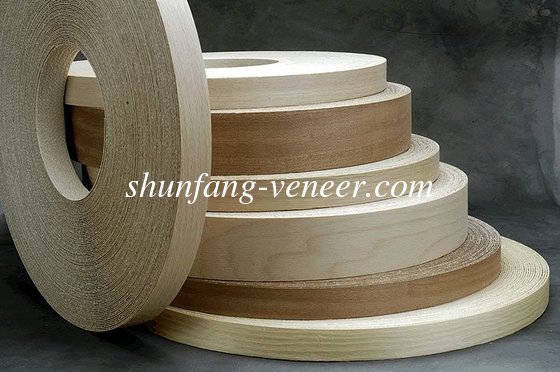 Natural Wood Veneer Edge Banding Fleece Backed Veneer Edgebanding Veneer Edging Thick Veneer Edgebanding supplier