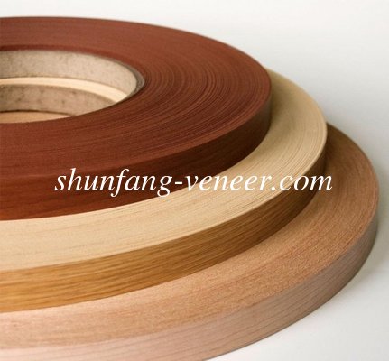 Natural Wood Veneer Edge Banding Fleece Backed Veneer Edgebanding Veneer Edging Thick Veneer Edgebanding supplier