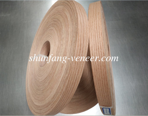 Fleeced Sanded Red Oak Wood Veneer Edgebanding Red Oak Veneer Edging for Furniture Door and Panel Industry supplier