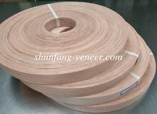 Fleeced Sanded Red Oak Wood Veneer Edgebanding Red Oak Veneer Edging for Furniture Door and Panel Industry supplier