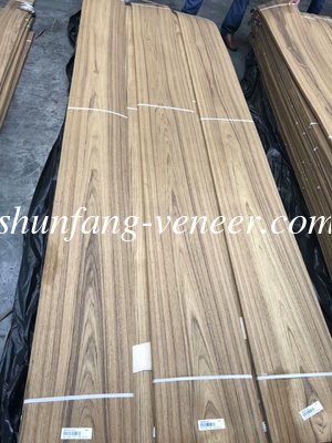 Crown Teak Veneer Burma Teak Natural Wood Veneers Myanmar Teak Decorative Veneers for Furniture Doors and Plywood supplier