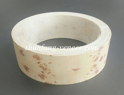 Mappa Burl Profile Wrapping Veneer Profile Wrapping Mappa Burl Wood Veneer Rolls for Furniture Door Plywood Mouldings supplier