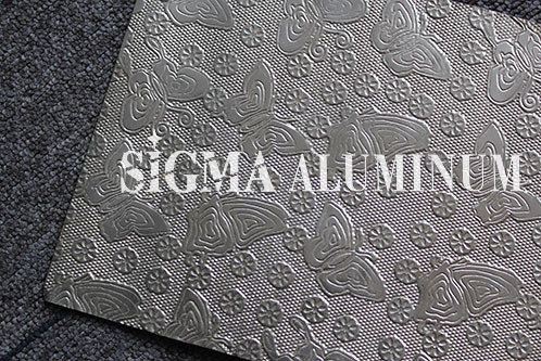 Butterfly embossed aluminum