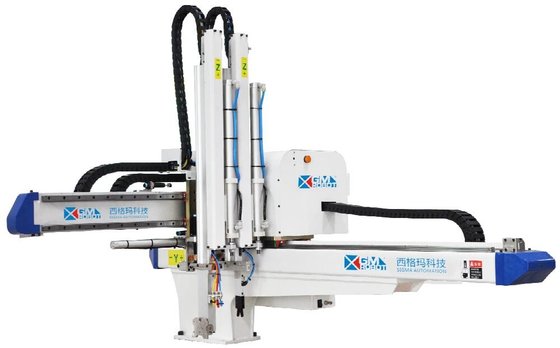robot arm with servo driven motor assembly with injection molding machine