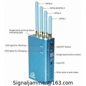 Signal jammer | Portable GPS Signal Jammer for GPS L1 L2 L3 L4 L5 supplier