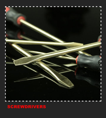 Phillips screwdriver with rubber handle manual non sparkless tool al-cu 200mm