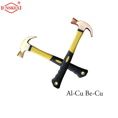 Non sparking tools  Explosion-proof fiber handle claw hammer size 230g material aluminum bronze