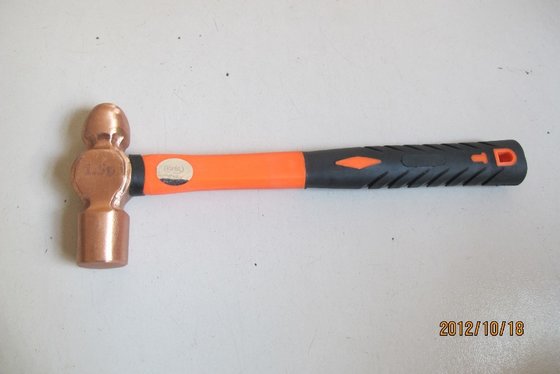Non sparking Hammer Ball Pein Fiber Handle Al-cu Safety manual tools