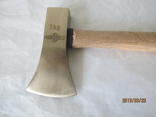 Non sparking anit-explosion Axe Wooden Handle Alcu 1kg Safety hand tools