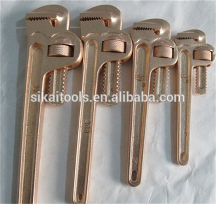 Factory selling a large number of non sparking anit-explosion wrench Pipe 14" Beryllium cooper