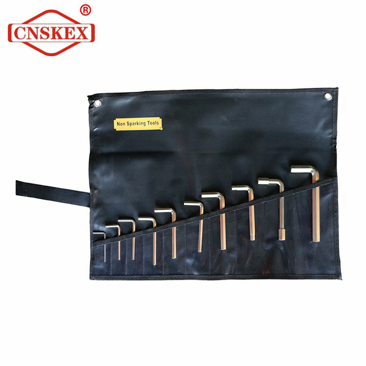 Hebei SIKAI Manufacturer Non sparking Wrench Hex Key Set Al-cu safety manual tools