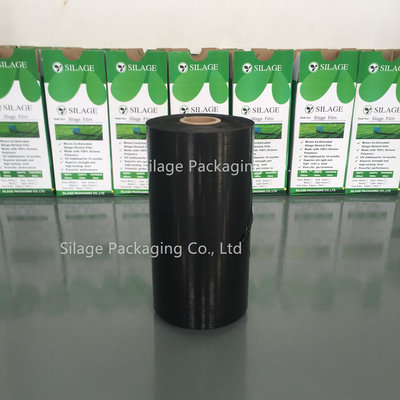 Blown Black Color Bale Wrapping Film Black Film 750mm for Ireland/UK