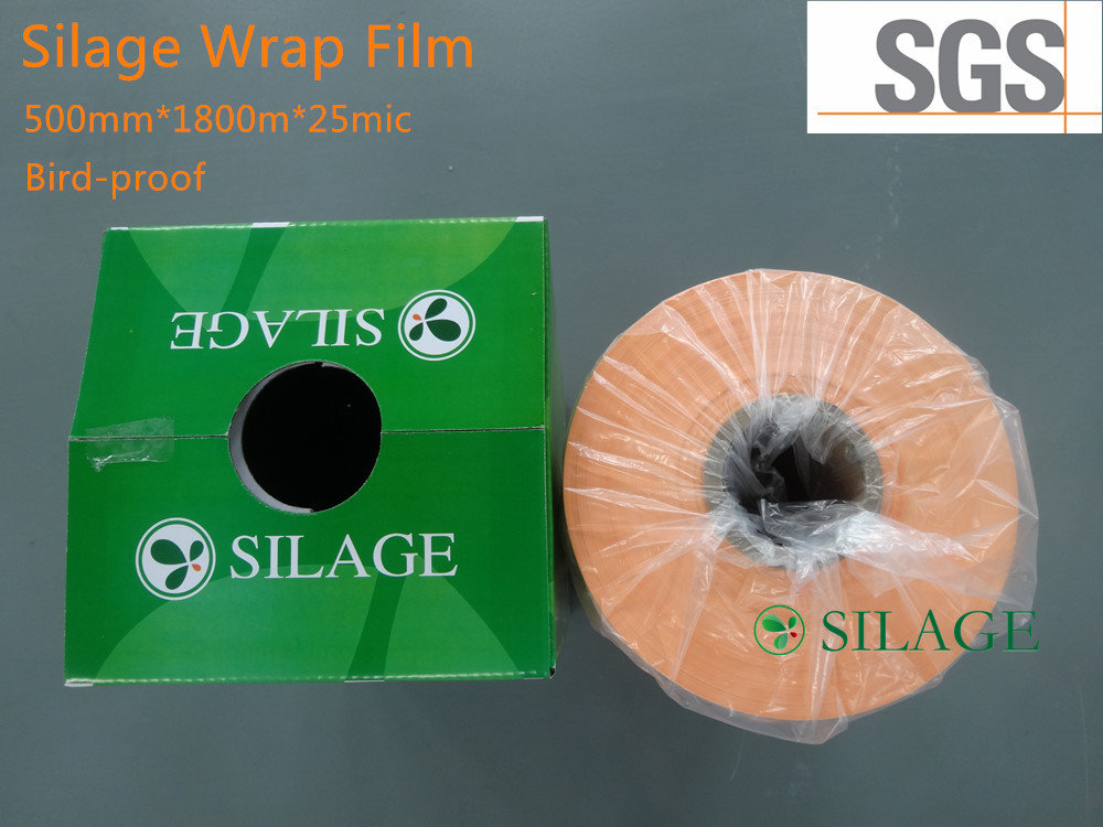 Triple Layer Blown Orange Color Silage Bale Wrapping Film
