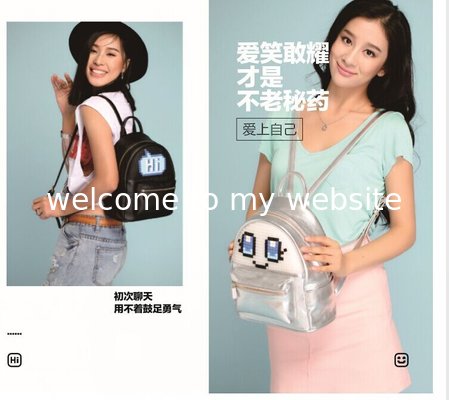 Fashion china factory panel pixel silicone  back pack