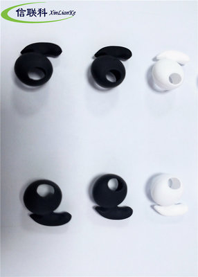 Soft Replacement Silicone Earbud Tips , Black Headphone Ear Pads Replacement