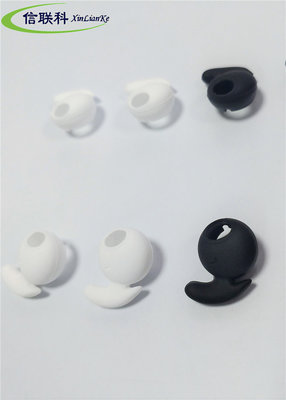 Soft Replacement Silicone Earbud Tips , Black Headphone Ear Pads Replacement