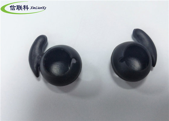 Soft Replacement Silicone Earbud Tips , Black Headphone Ear Pads Replacement