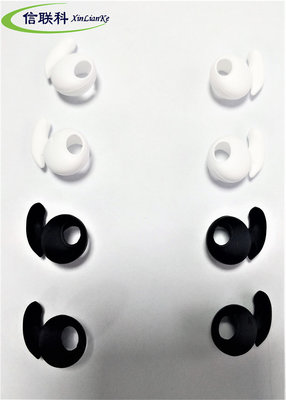 Soft Replacement Silicone Earbud Tips , Black Headphone Ear Pads Replacement