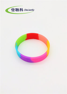 Fashion Unisex Silicone Rubber Bracelets , Custom Silicone Wristbands For Events