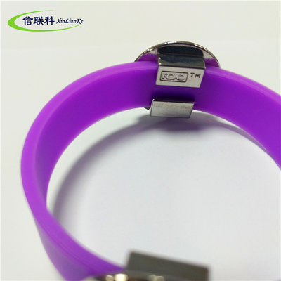 Unisex Silicone Sports Bracelets Hand Catenary With Custom Logo Printed