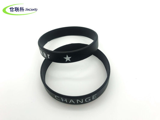 Adult Silicone Sports Bracelets Embossed Silicone Wristband Customized Party Accessories