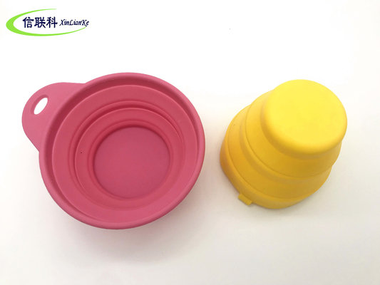 Fda Food Grade Silicone Tableware Folding Silicone Travel Cup With Lid
