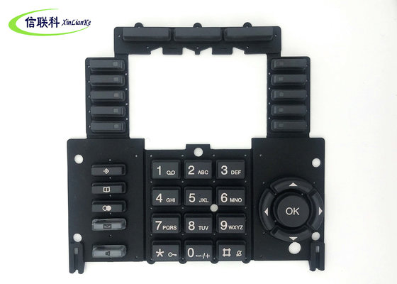 Overmolding Dual Hardness Custom Rubber Keypad , Multi Color Push Button Pad