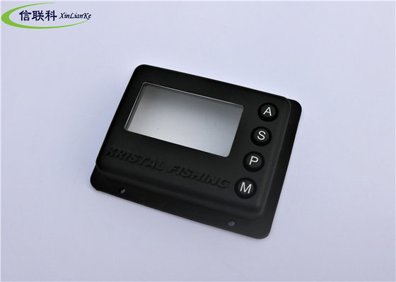 Black Injection Molded Plastic Parts With Custom Silicone Button For Controller