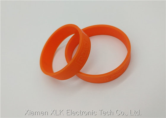 Personalised Silicone Sports Bracelets / Rubber Wrist Bracelets Non Toxic