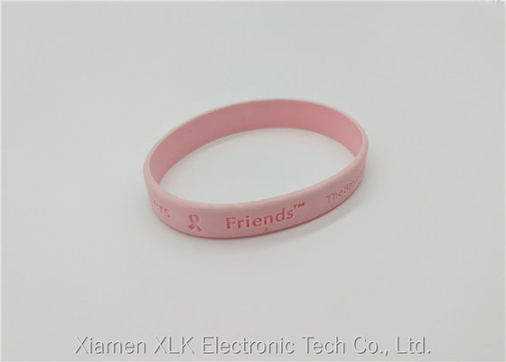 Personalised Silicone Sports Bracelets / Rubber Wrist Bracelets Non Toxic