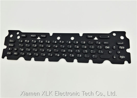 Big Size Black Silicone Rubber Keypad Custom Made 30~90 Shore A Hardness