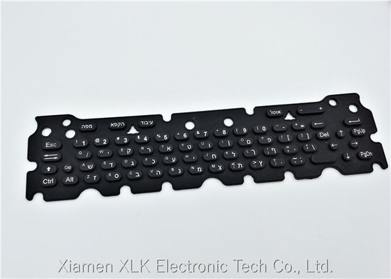 Big Size Black Silicone Rubber Keypad Custom Made 30~90 Shore A Hardness